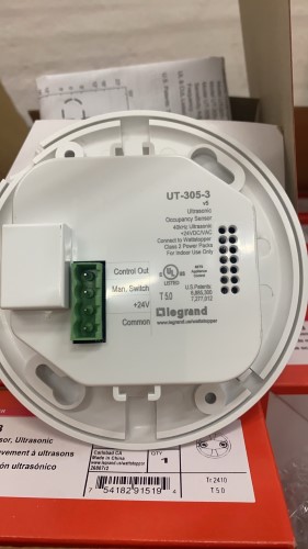 WATTSTOPPER MODEL:UT-305-3 ULTRASONIC LOW VOLTAGE CEILING OCCUPANCY ...