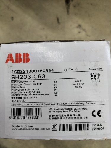 ABB MODEL: SH203-C63 3P ราคา 1,294.40 บาท