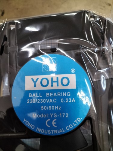 YOHO BALL BEARING FAN MODEL: YS-172 220/230VAC 0.23A ราคา 2,800 บาท