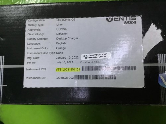 INDUSTRIAL SCIENTIFIC VENTIS MX4 MULTI-GAS MONITOR VTS-L0031101101 ราคา ...