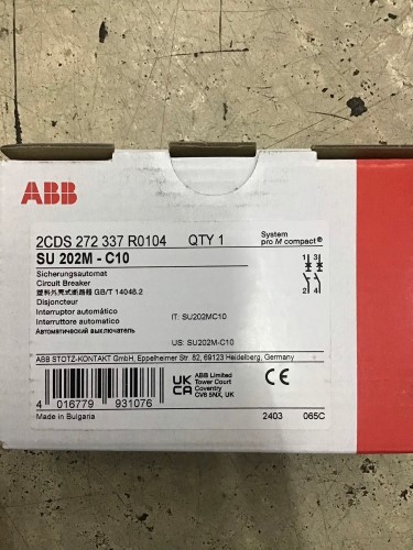 ABB SU202M-C10 ราคา 2,150 บาท