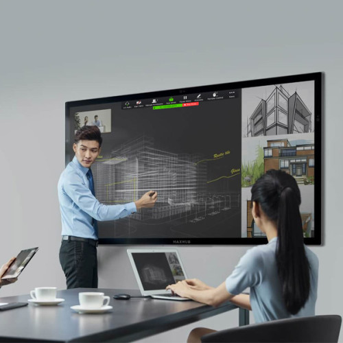 MAXHUB MXH-U86FA จออินเตอร์แอคทีฟ 86 นิ้ว 3,840 x 2,160 Pixel มีกล้อง 3 ตัว พร้อมไมค์ 6 ตัว และชุดลำ