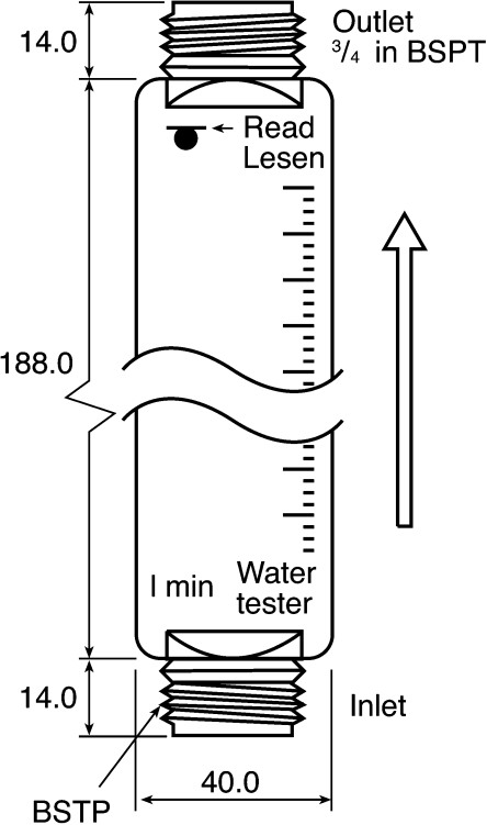 Indicator,liquid,low flow,0.07-0.55l/min