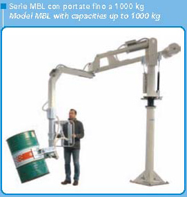 Manibo Manipulator เครื่องฃ่วยยกถังน้ำมัน 200 ลิตร แบบแขนกล 450 kg.