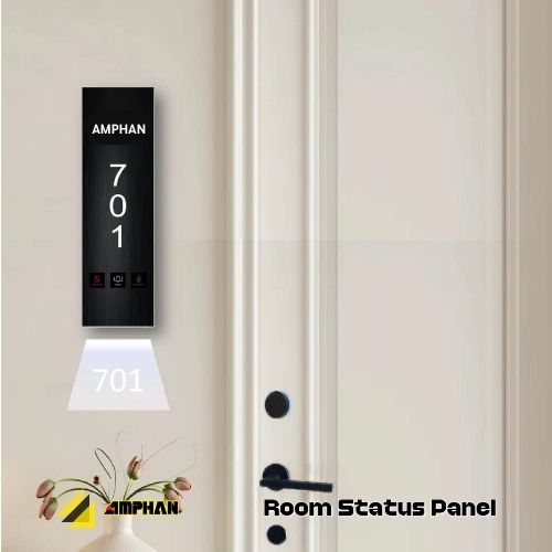 ป้ายสถานะหน้าห้องและในห้องพร้อมสวิทซ์กระดิ่ง(Room status panel) RS-3