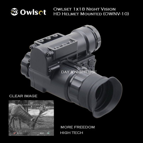 กล้อง OWLSET 1x18 NIGHT VISION HD HELMET MOUNTED+ FLIP-UP MOUNT KIT