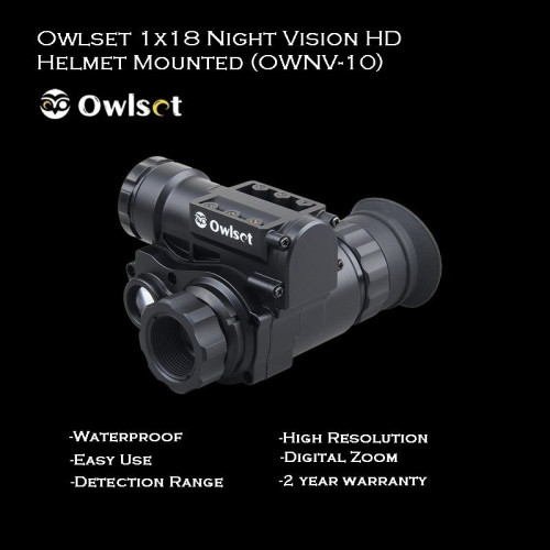 กล้อง OWLSET 1x18 NIGHT VISION HD HELMET MOUNTED+ FLIP-UP MOUNT KIT