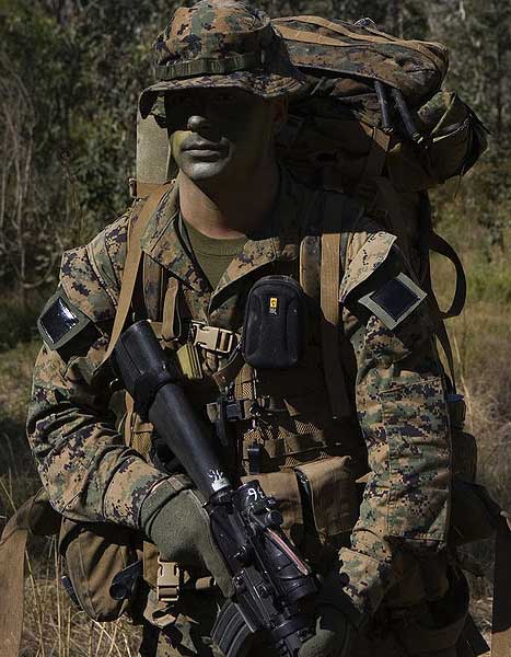 หมวกปีก USMC (COVER FIELD MAPAT , WOOLAND/US MARINES)