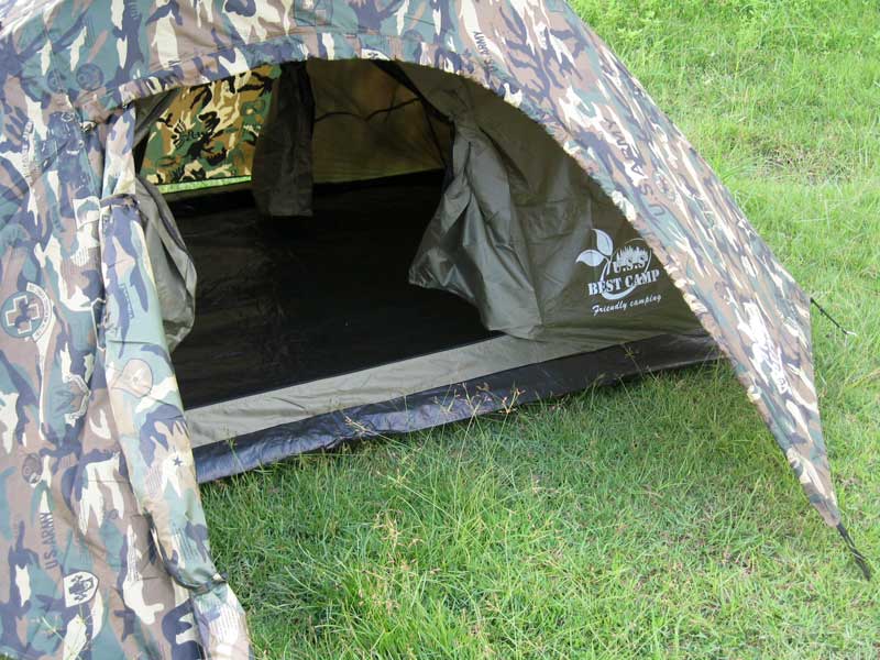 เต็นท์โดม,เต็นท์สนาม,เต็นท์แคมป์ปิ้ง,เต็นท์เดินป่า,ทหาร, TENT BESTCAMP 4 SEASON II CAMO (นอน 2-3 คน)