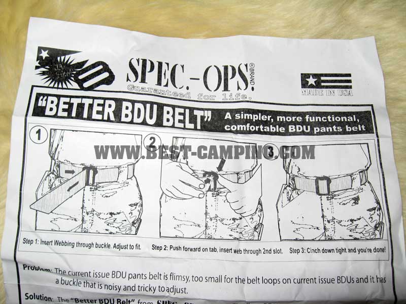 BELT SPEC OPS , BETTER BDU BETT , BLACK (เข็มขัด SPEC OPS , สีดำ)