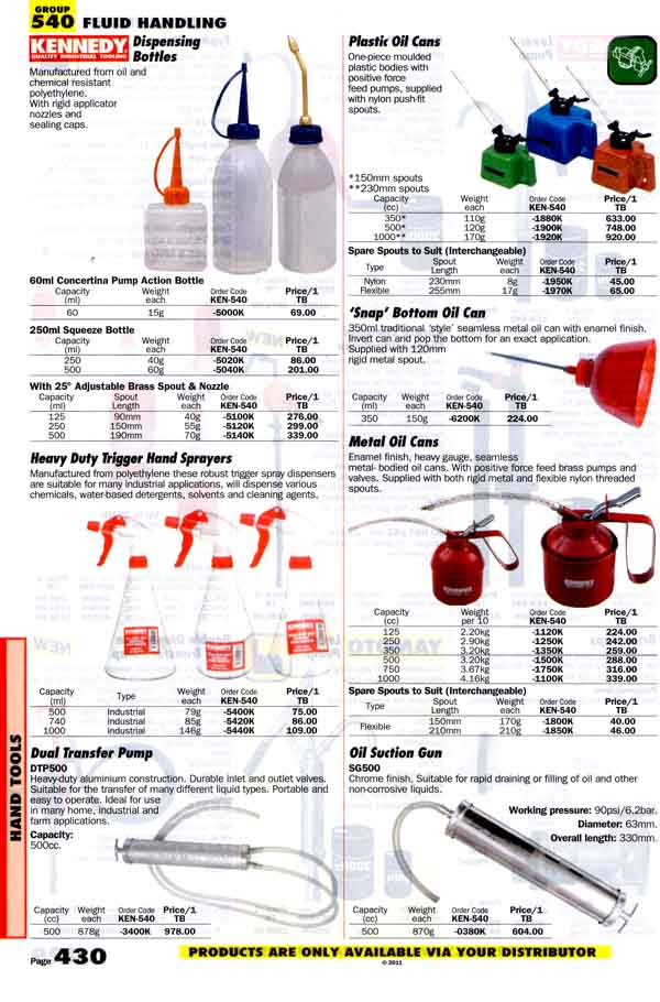 เครื่องมือช่างหมวด FLUID HANDLING หน้า 430