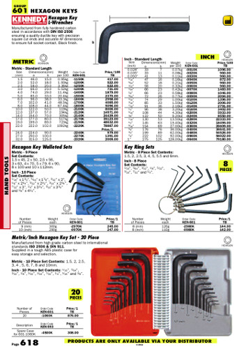 แค็ตตาล็อกเครื่องมือช่าง Group 601 หน้า 618