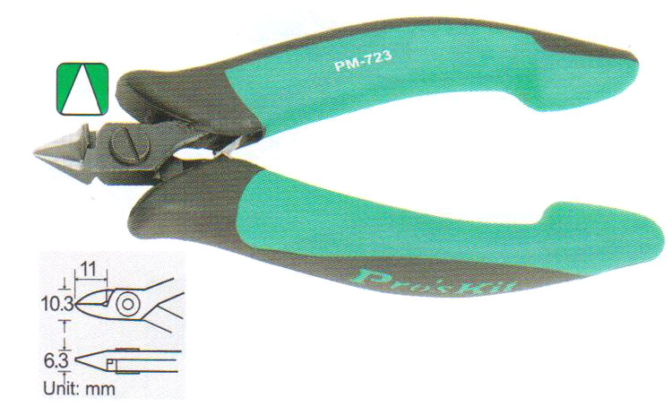 Diagonal Semi-Flush Cutting Nipper 007877