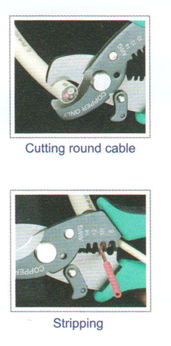 2 in 1 Round Cable Cutter - Stripper 007984