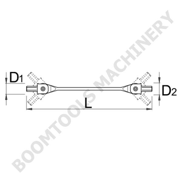 บ๊อกซ์ 2หัว เดือยโผล่หกเหลี่ยม (มิล) UNIOR 009798