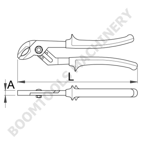 คีมคอม้าชุบแข็งด้ามฟ้ามีปีก UNIOR 009876