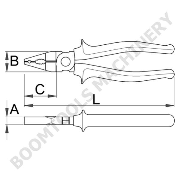 คีมปากจิ้งจก VDE 1000V UNIOR 009966