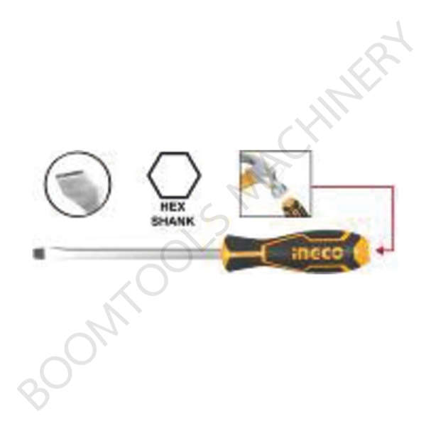 ไขควงปากแบนแบบตอก INGCO 010202
