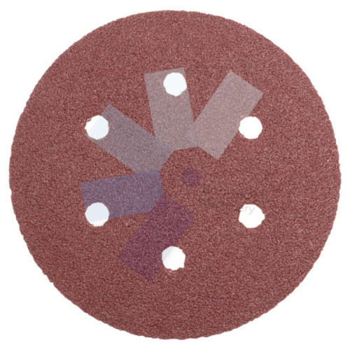 Coated Disc, 150mm, P80, Aluminium Oxide, Hook & Loop, 6 Hole York ...