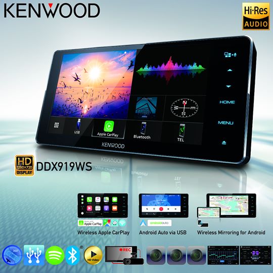 KENWOOD DDX919WS โฉมใหม่ ไฉไลกว่าเดิม ความชัดหน้าจอคาปาซิทีฟ บาดตาบาดใจ คมจัด ชัดสุดๆ ด้วยตัวบอดี้ข