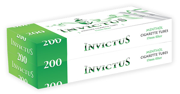 มวนเปล่าเย็น อินวิคตัส Invictus 200 มวน (17mm)
