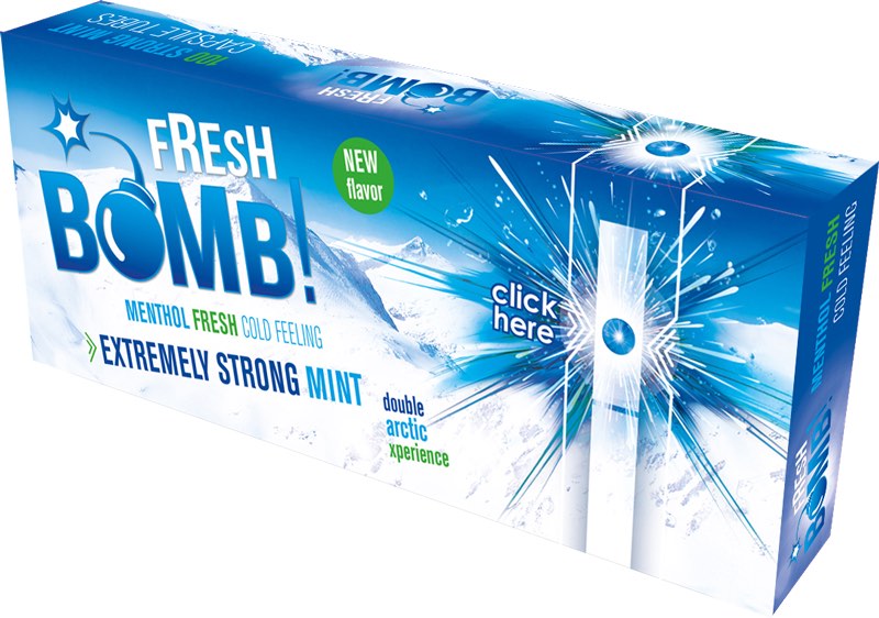 มวนเปล่าเม็ดบีบ Fresh Bomb Arctic100 มวน 1 ลัง
