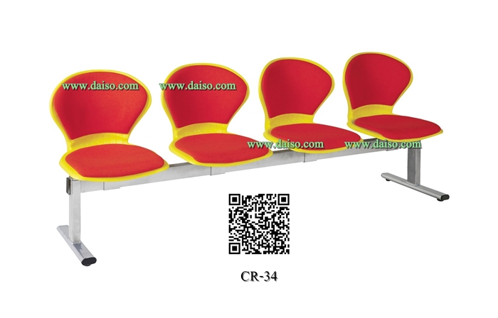 เก้าอี้แถว 4 ที่นั่ง มีเบาะ /เก้าอี้แถวCR-34-4