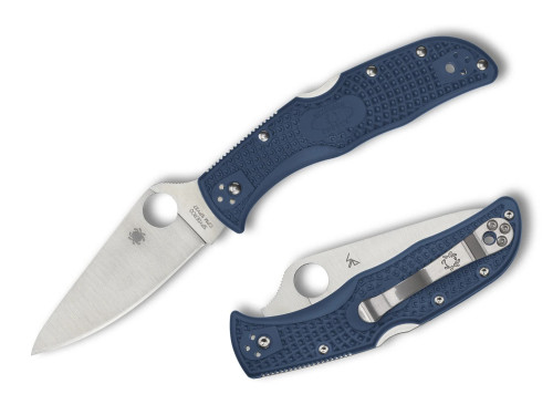 มีดพับ Spyderco Endela Lightweight CPM-SPY27 Satin Plain Blade, Cobalt ...