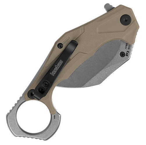 มีดคารัมบิท Kershaw Outlier Assisted Stonewashed Karambit Knife, Tan ...