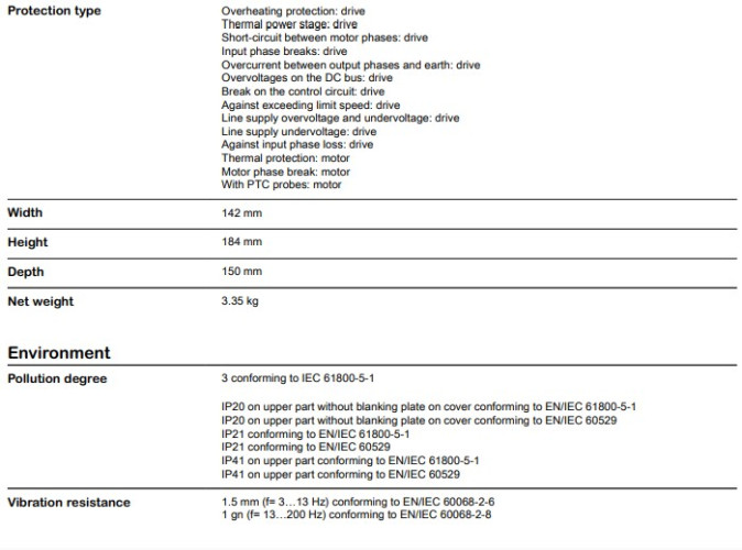 ATV212HU55N4 variable speed drive ATV212 - 5.5kW - 7.5hp - 480V - 3ph ...