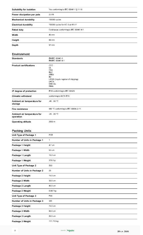 GV2P14 Motor circuit breaker,TeSys Deca,3P,6-10A,thermal magnetic,screw ...