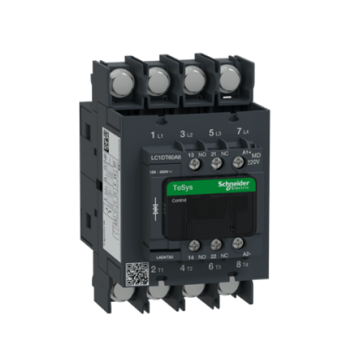 LC1DT60A6MD TeSys Deca contactor,4P(4NO),AC-1,