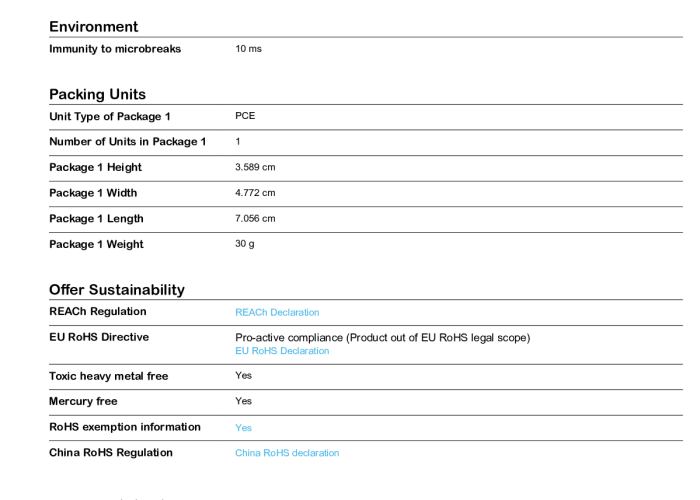 ATV12H018M2 variable speed drive ATV12 - 0.18kW - 0.25hp - 200..240V - 1ph