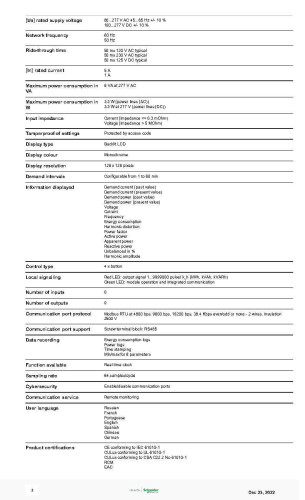 METSEPM2230 EasyLogic PM2230, Power & Energy meter, up to the 31st ...