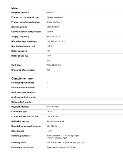 ATV12HU40M3 ATV12HU40M3 Product picture Schneider Electric variable ...