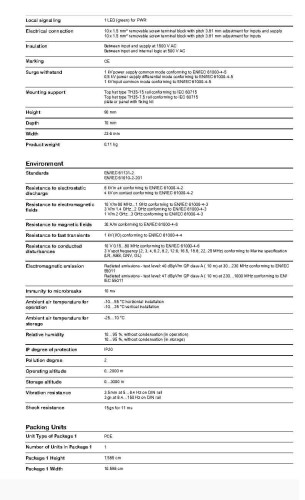 TM3AI4 Analog input module, Modicon TM3, 4 inputs (screw) 24 VDC