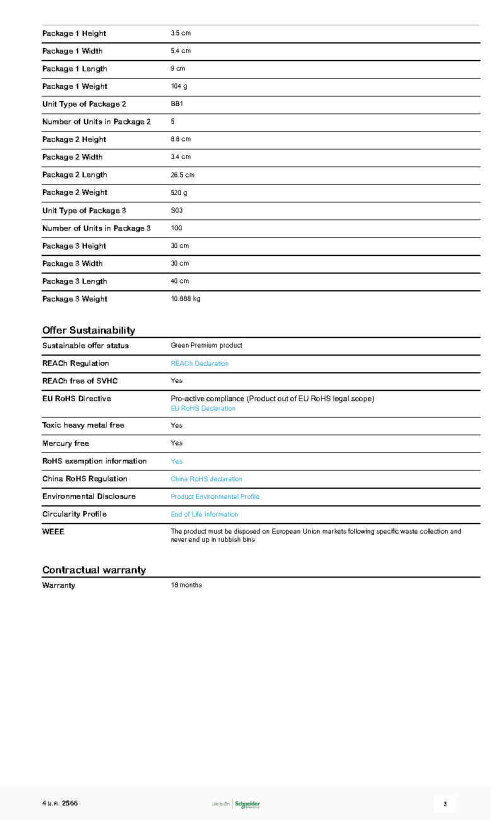 XB4BD33 Selector switch, Harmony XB4, metal, black, 22mm, 3 positions ...
