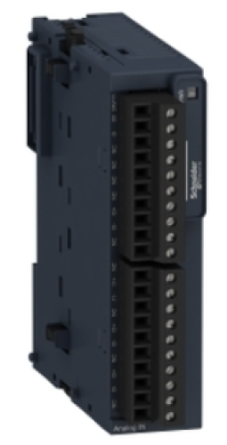 TM3AI4 Analog input module, Modicon TM3, 4 inputs (screw) 24 VDC