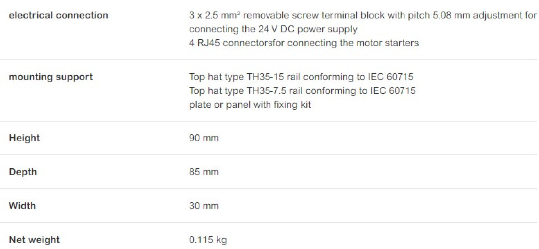 TM3XTYS4 Parallel interface module, Modicon TM3, 4 Tesys motors