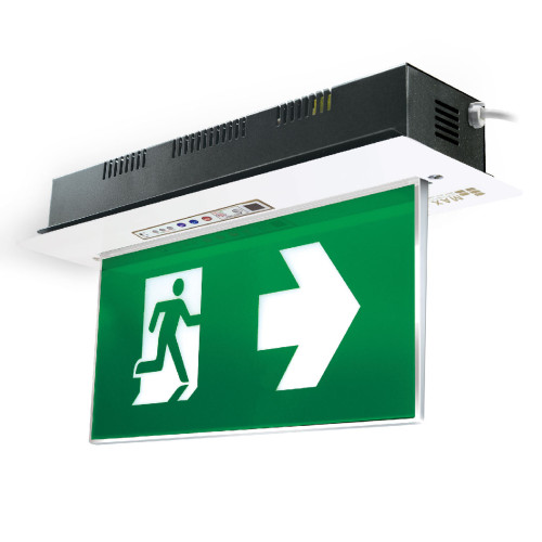 MAXBRIGHT รุ่น EXB303-10 TVRE ป้ายEmergency Exit Sign Light V-LINE ฝังฝ้าสองหน้า LED 10W