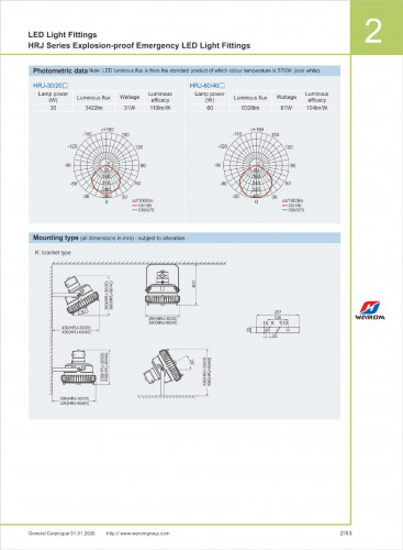 WAROM HRJ Series Explosion-proof Emergency LED Light Fittings