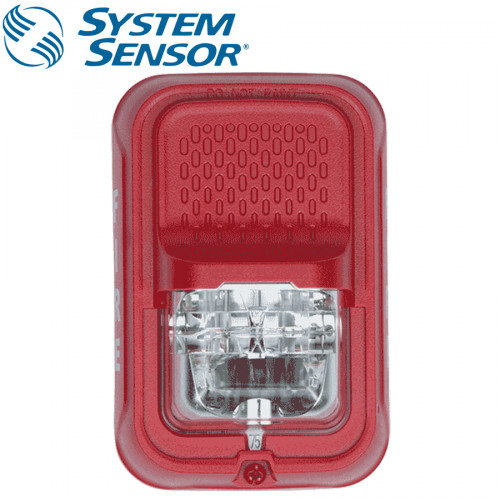 SYSTEMSENSOR SGRL Strobe, Selectable Candela, Wall, Red, Compact