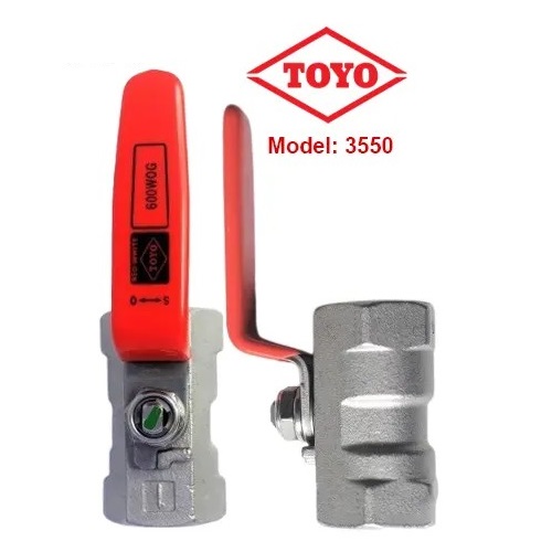 TOYO รุ่น 3550 BSPT BALL VALVE SS.Size 1-1/2" x 600LBS