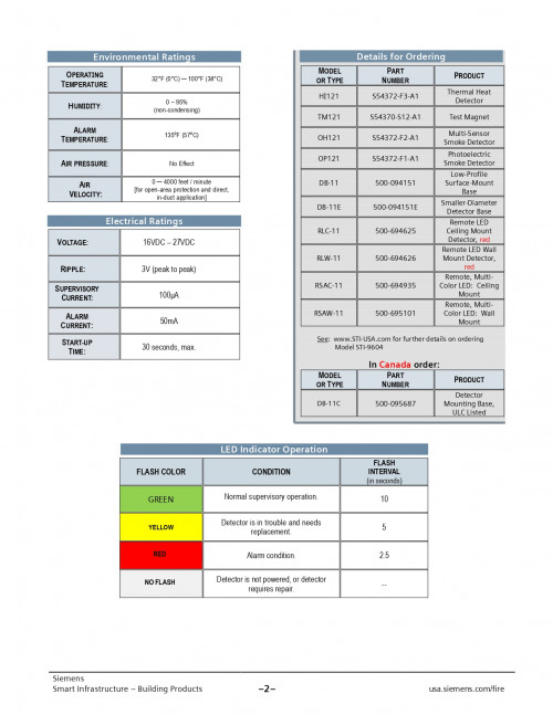 SIEMENS Conventional Heat or Thermal Detector With base DB-11C model. HI121