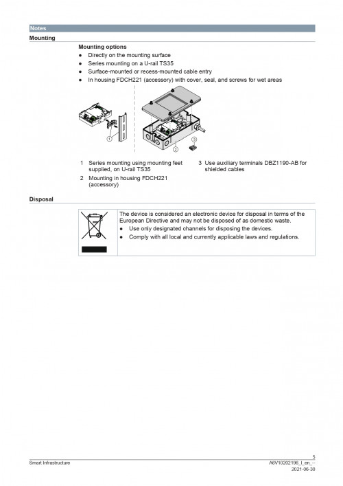 SIEMENS Addressable Single Way Input/Output Module model FDCIO221