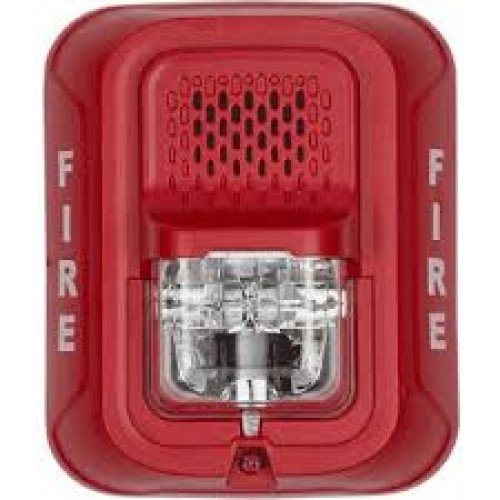 SYSTEMSENSOR P2RL 2 Wire Horn/Strobe, Selectable Candela, Wall, Red
