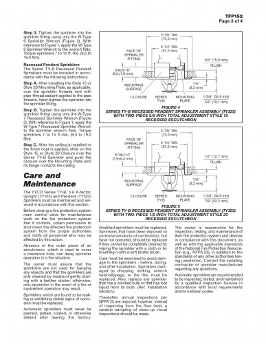 TYCO(CENTRAL) Sieries TY-B,TY315 Sprinkler, glass bulb type,1/2 ...