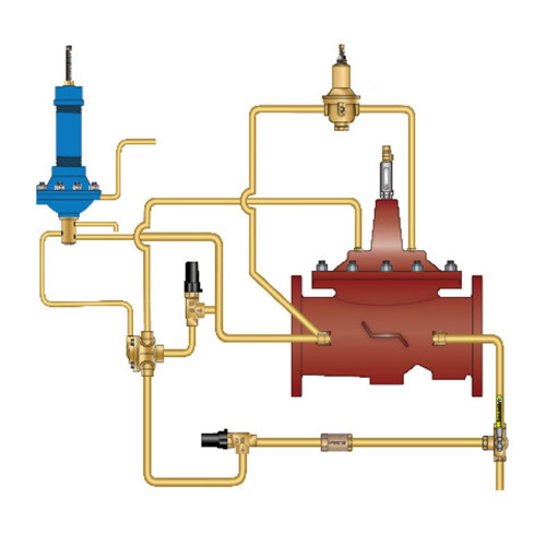 WATTS 960GD-13-17 Ductile Iron Two-Way Flow Altitude Valve with Delayed ...