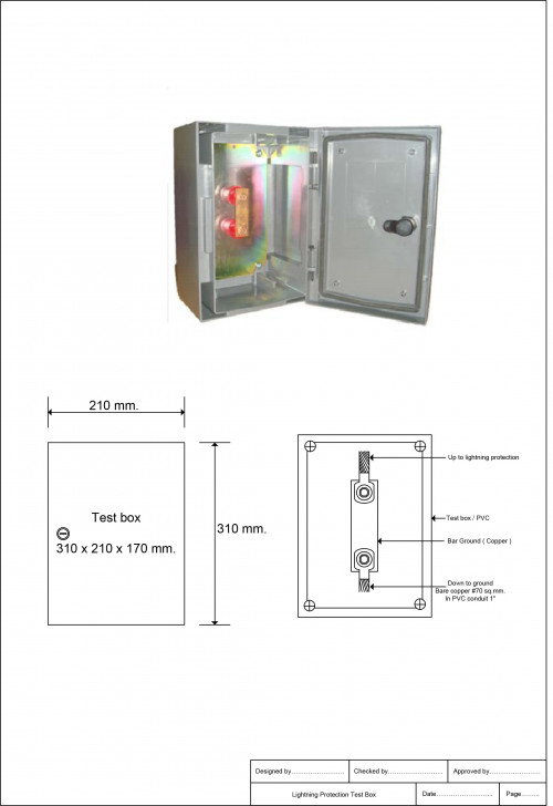 กล่องกราวด์เทสบล็อคพลาสติก Ground Test Box PVC พร้อมอุปกรณ์ภายใน