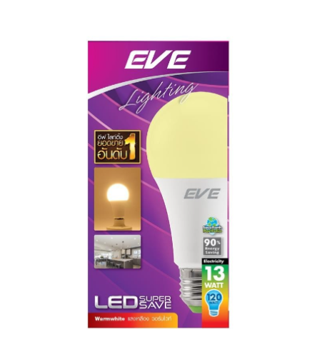 EVE หลอด LED A60 SUPER SAVE 13 วัตต์ WARM E27